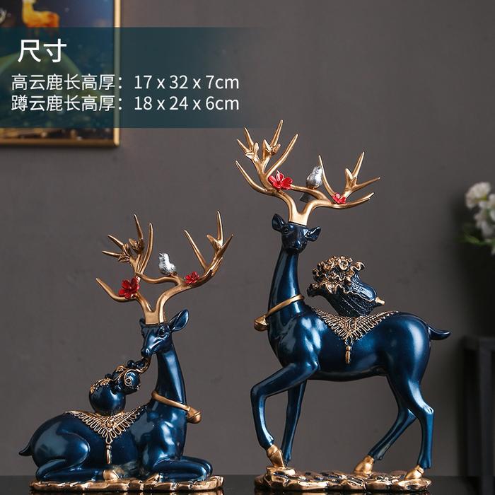 Jual Dekorasi Pajangan Rusa Gold Deer Couple Ornamen Statue Decoration ...