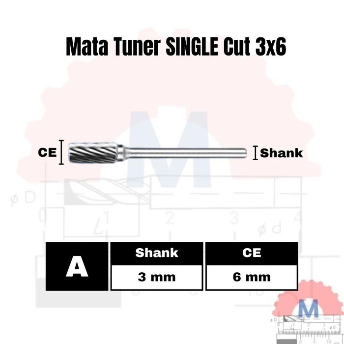 Promo Mata Tuner Mata Porting Carbide As 3mm head 6 mm Mata Bor 3x6mm ...