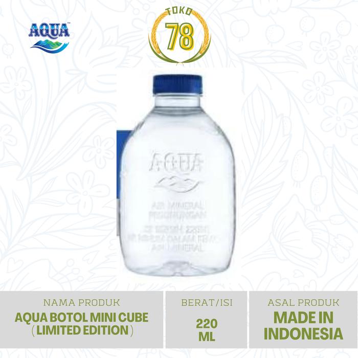Promo Aqua Mini Kemasan Baru Limited Edition Cube 220ml x 24 botol (1 box) - Kota Bekasi - Toko ...