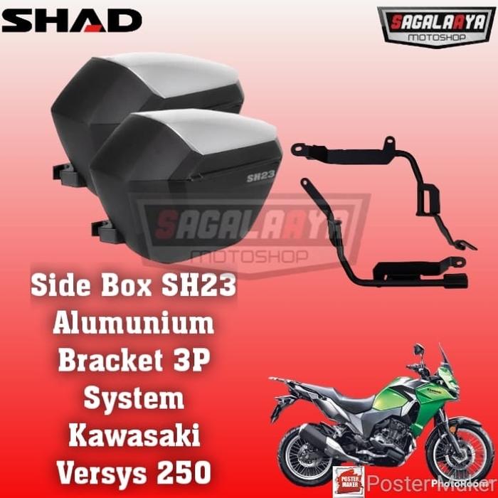 Jual Sidebox SHAD 23 SH23 Trail Alumunium Bracket 3P Kawasaki Versys ...