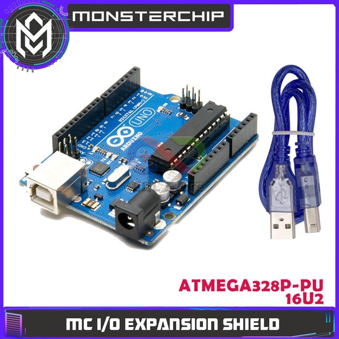 Jual ARDUINO UNO R3 ATMEGA328P ATMEGA 16U2 COMPATIBLE BOARD + USB CABLE - Kota Bandung ...