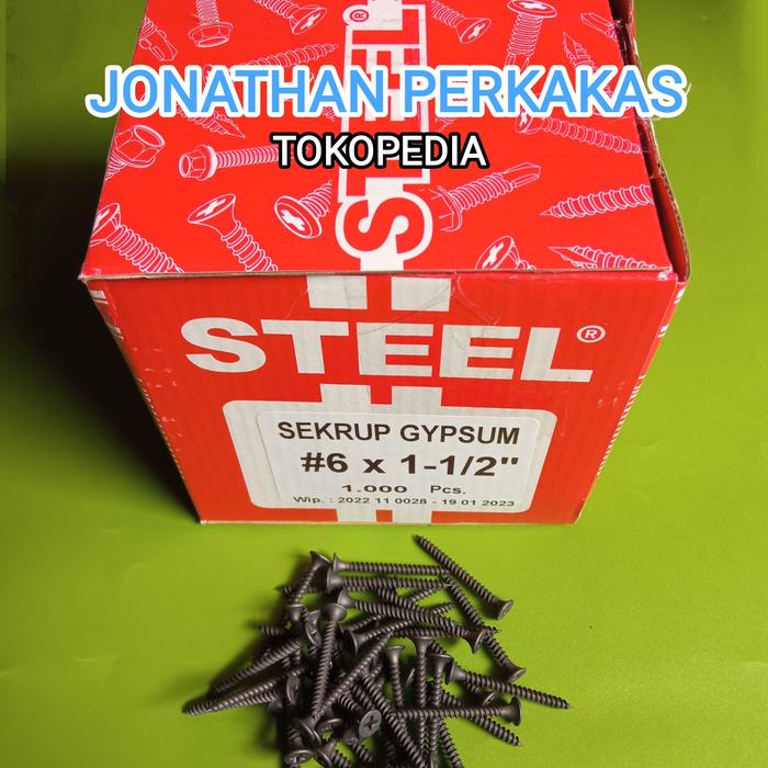 Jual sekrup gypsum steel 6x1 1/2"(4cm) isi 1000 bh/dus - Jakarta Utara - JONATHAN PERKAKAS ...