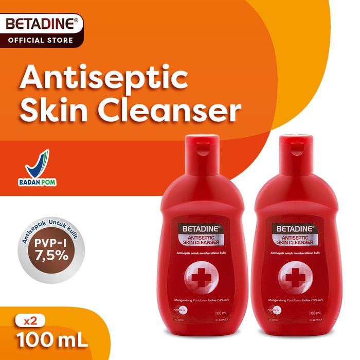 Promo BETADINE ANTISEPTIC SKIN CLEANSER Sabun Cair 100ml Twin Pack ...