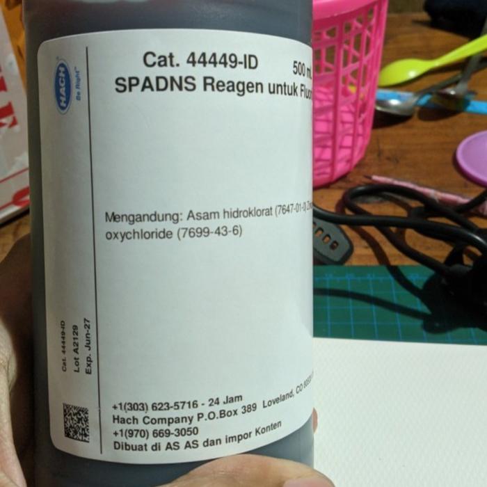 Jual Hach 44449 SPADNS Fluoride Reagent Solution ecer / Repack 50ml ...