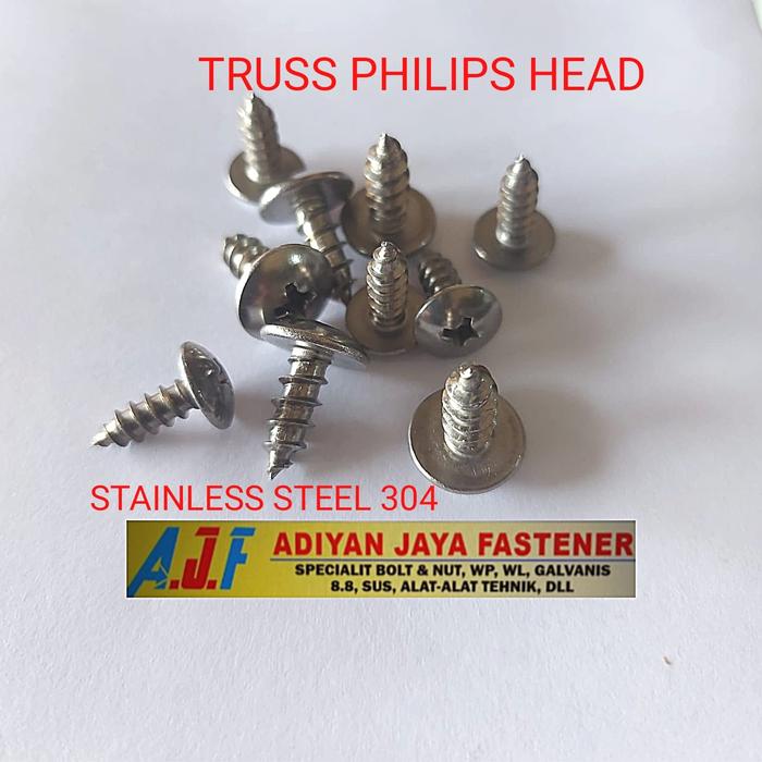 Jual SEKRUP JT / SEKRUP TSAT ( TRUSS PHILIPS HEAD ) 8X1/2 SS 304 ...
