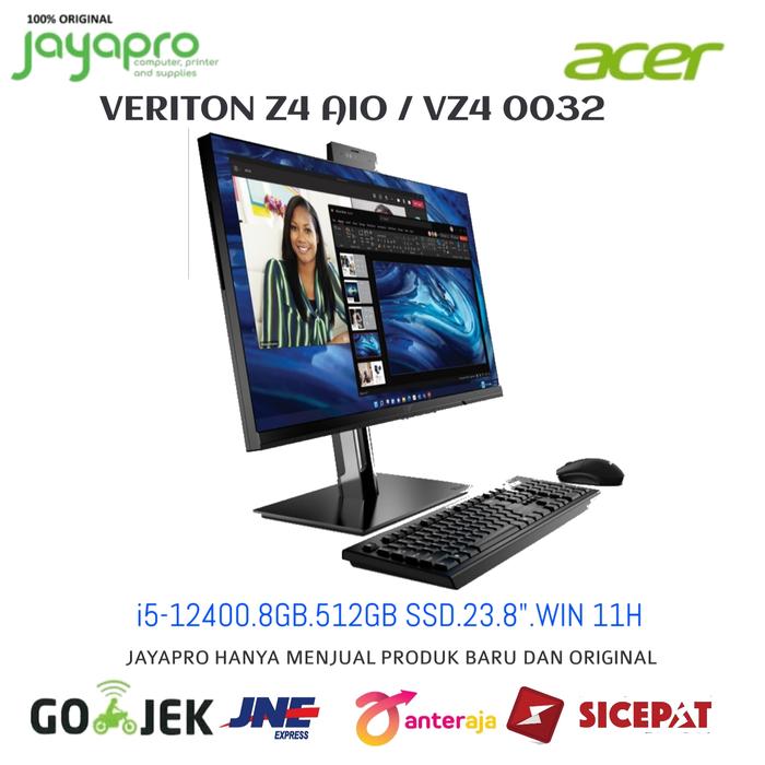 Jual ACER VERITON Z4 AIO VZ/0032.i5.12400.8GB.512GB SSD. 23.8" RESMI ...