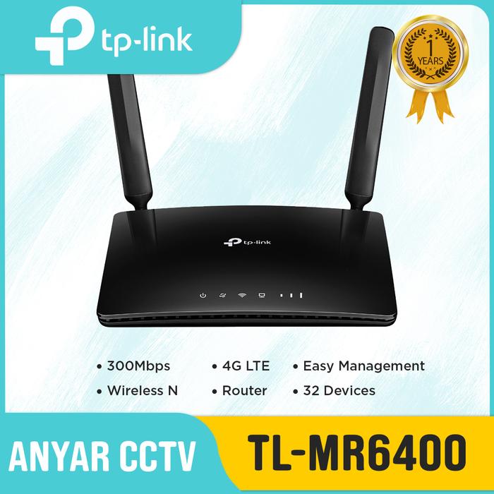 Jual TP-LINK TL-MR6400 300Mbps Wireless N 4G LTE Router TP LINK TL ...
