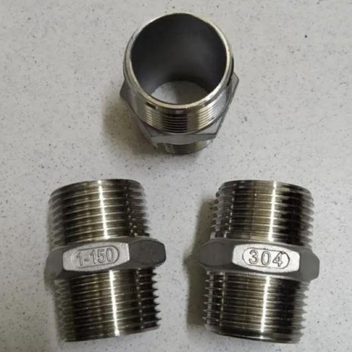 Jual Double Nepel 1 1/2" Inch Stainless Stell / Double Naple SS304 HQ - Jakarta Barat - Maxindo ...