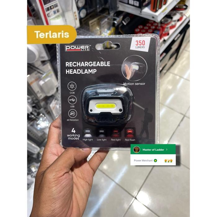 Jual Krisbow Senter kepala Head Lamp Recharge 350 Lumens 1200mah ...