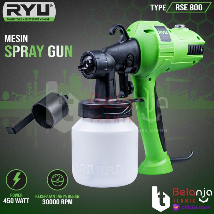 Jual Ryu Spray Gun Elektrik RSE 800 450 Watt Alat Penyemprot Cat ...