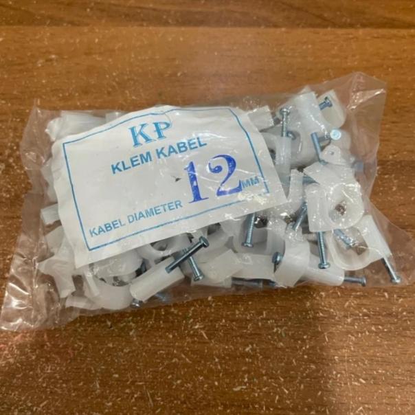 Jual klem kabel listrik 12mm pvc klem wayar wayer plastik clamp - Kota ...