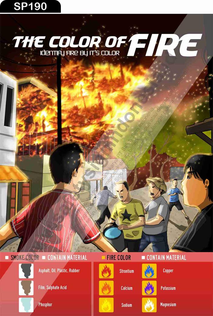 Jual SP190 Poster K3 Safety A2 Blok - The Color of Fire - Kota Cimahi ...