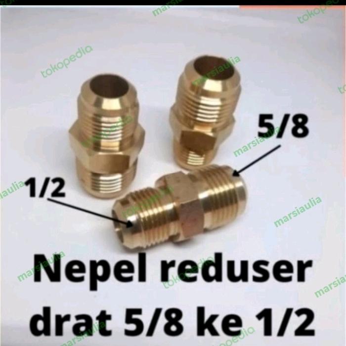 Jual double nepel reduser 1/2 x 5/8 drat luar 5/8 x 1/2 dobel neple ...