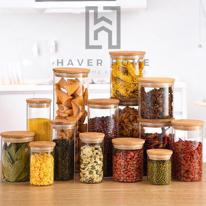 Jual Toples Kaca Kotak Tutup Kayu Elegan Multi Fungsi Kedap Udara ...