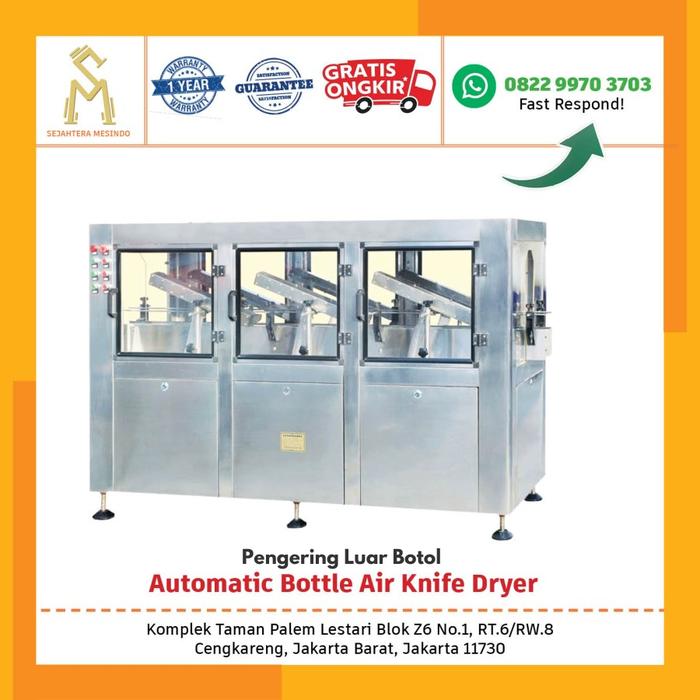 Jual Mesin Pengering Luar Botol Otomatis / Automatic Bottle Air Knife ...
