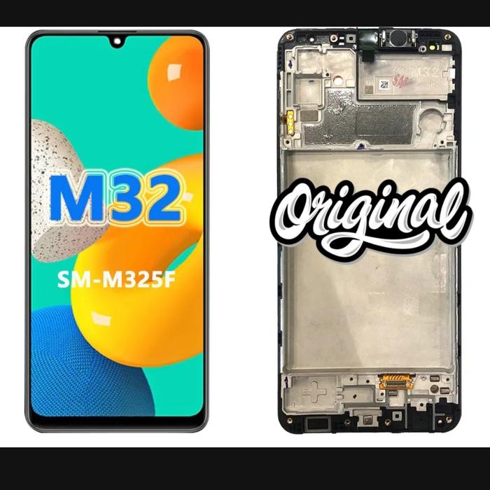 Jual LCD SAMSUNG M32 4G SUPER AMOLED FULLSET FRAME ORI BISA FINGERPRINT ...