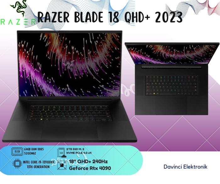 Jual Razer Blade 18 - QHD+ 240 Hz - GeForce RTX 4090 - Black - Jakarta ...