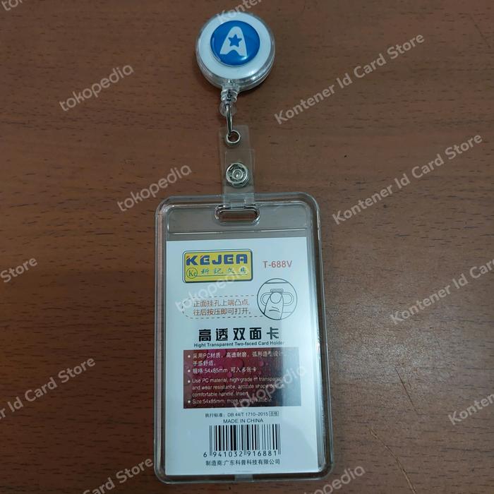 Jual Nametag Yoyo Id Card Holder Id Card Holder Acrylic Kejea T-668V ...