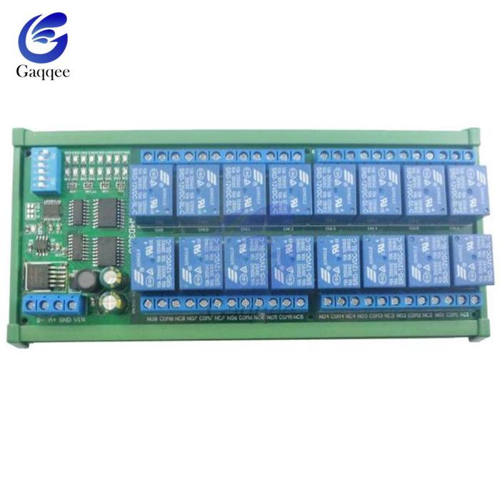 Jual Dc 12V Din35 16 Channel Rs485 Relay Module Modbus Rtu Uart Control Sw - Jakarta Selatan ...
