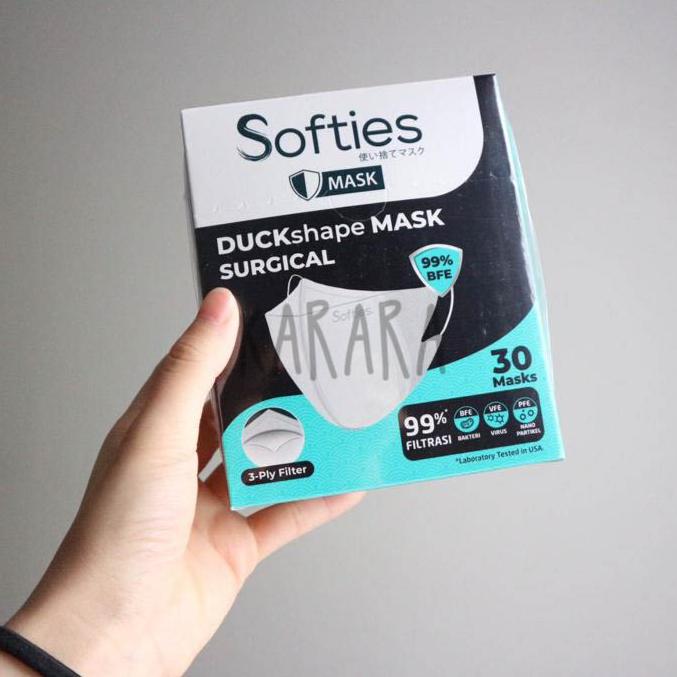 Promo SOFTIES DUCKSHAPE BOX ISI 30 MASKER SOFTIES DUCKBILL SURGICAL ...