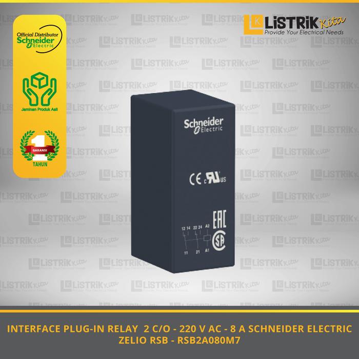Jual SCHNEIDER INTERFACE PLUG IN RELAY ZELIO 2C/O 220VAC 8A ...