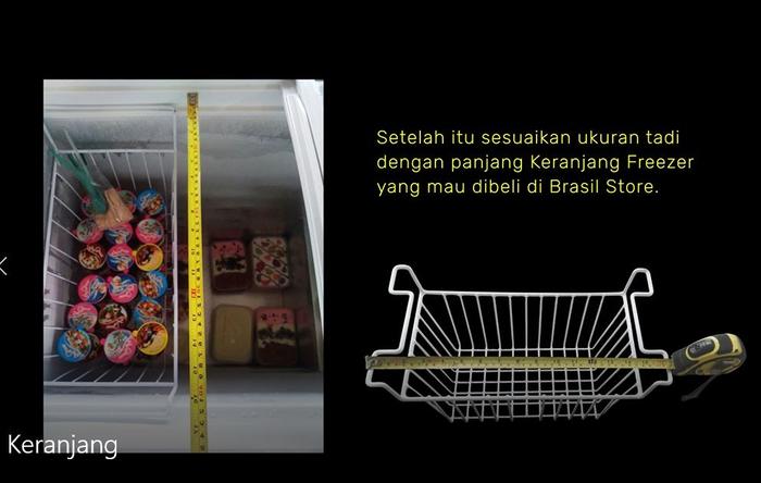 Jual KERANJANG FREEZER RSA/GEA/AQUA/MODENA/MASPION/SHARP TEBAL BESI 3MM ...