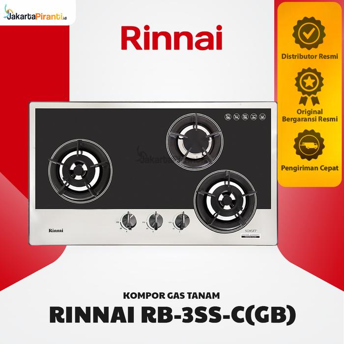 Jual Built-in Gas Hob Kompor Gas Tanam 3 Tungku Rinnai RB-3SS-C (GB) - Kota Tangerang Selatan ...
