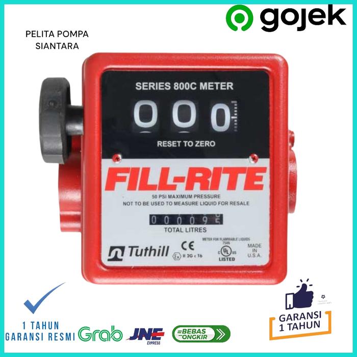 Jual Flow Meter / Meteran Solar Fill Rite 3 Digit 1" (inch) series 800 ...