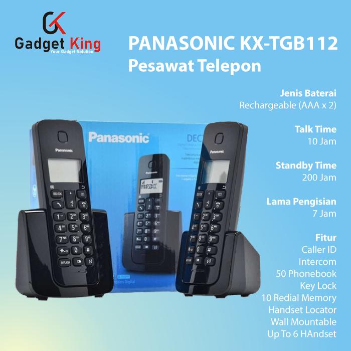Jual Panasonic KX-TGB112 Pesawat Telepon Wireless Rumah Kantor Indihome - Jakarta Pusat - Gadget ...