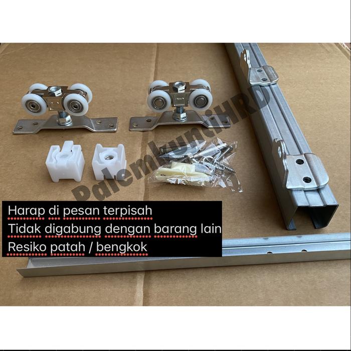 Jual Rel pintu dorong sliding geser gantung J6 D6 3meter Galvanis Roda set - Jakarta Barat ...