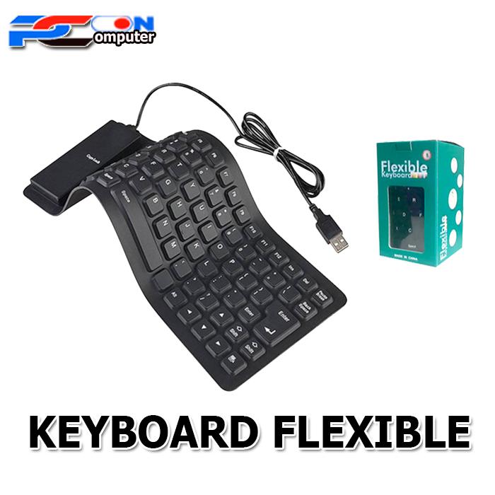 Jual KEYBOARD FLEXIBLE USB KOMPUTER LAPTOP/ MINI KEYBOARD LIPAT ...