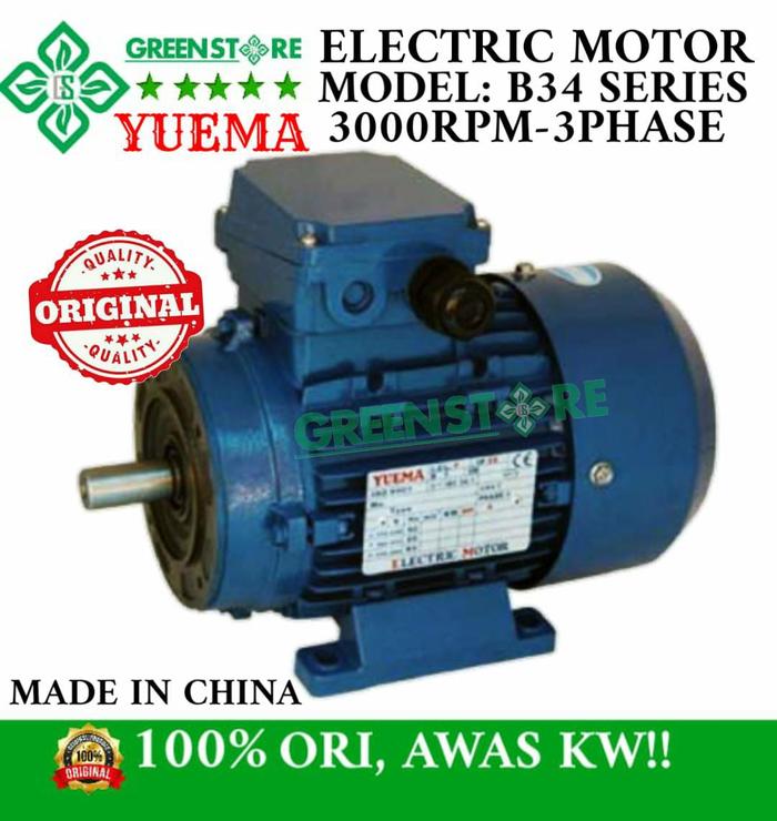 Jual ELECTRIC MOTOR SA 4KW/5.5HP/2POLE/3PHASE YUEMA B34 FOOT MOUNTED ...