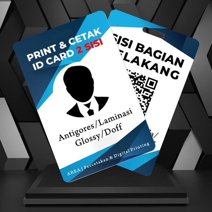Jual Cetak ID Card 2 Sisi + Laminasi/Antigores/Cetak Kartu Identitas 2 ...