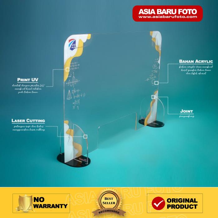Jual Partisi / Sekat / Pembatas Meja Acrylic Print Table 50cm X 70cm ...