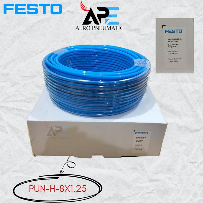 Jual SELANG PU / HOSE POLYURETHANE FESTO 8MM PUN-H-8x1.25 x 50mtr/roll BLUE - Jakarta Barat ...