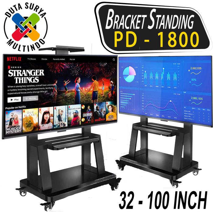 Promo bracket braket tv standing PD 1800 32 43 50 55 60 65 70 75 85 100 ...