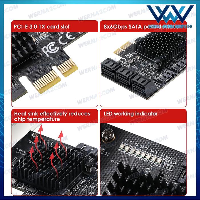 Jual Pcie Sata Iii 8 Port Expansion Card . Pci Express Sata 3 Netline ...