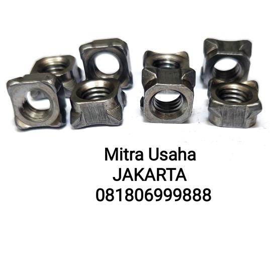 Jual Mur Las m6 drat 1.0 mentah / Welding Nut m6 / Mur kotak / Square ...