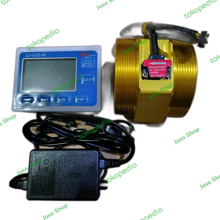 Jual Digital Flow Meter Control Water Oil Sensor ZJ-LCD-M Komplit Set DN80 - Jakarta Barat ...