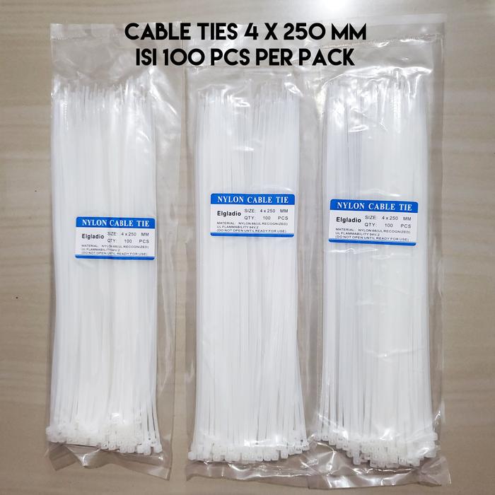 Jual Cable ties / kabel ties 4 x 250 mm panjang 25 cm - Jakarta Pusat - Packing Packing | Tokopedia