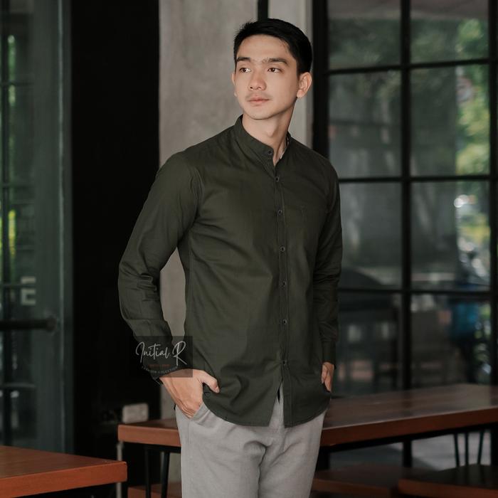 Promo Kemeja Polos Kerah Shanghai Baju Koko Pria Busana Muslim Modern ...