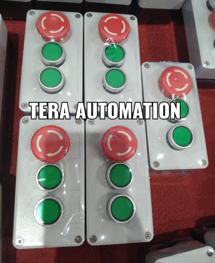 Jual Push Button Switch Box Momentary Green Switches and Emergency Stop ...