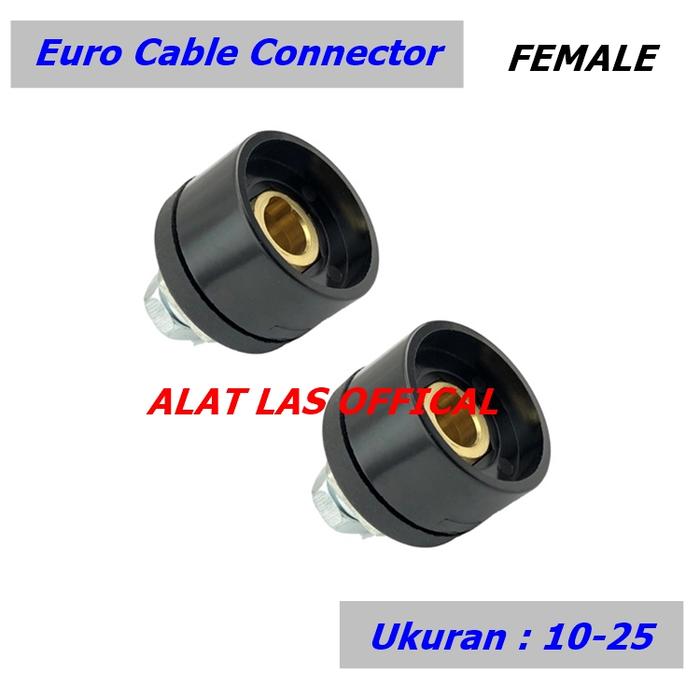 Jual Kabel Konektor Mesin Las Female 10-25 Euro Cable Connector - Jakarta Barat - Alat Las ...