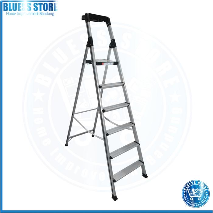 Jual Krisbow Tangga Lipat Aluminium Dengan Handle 6 Step Ladder Alu ...