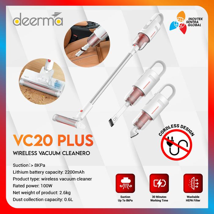 Jual Deerma Vc20 Plus / Vc20+ Cordless Vacuum Cleaner - Penyedot Debu ...
