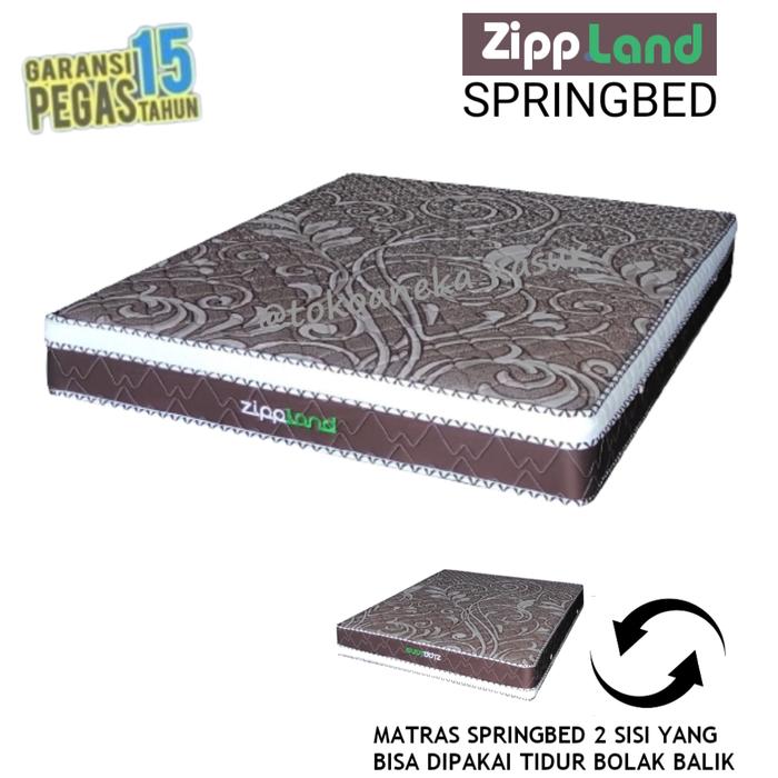 Jual Springbed set lengkap atas bawah merk Zippland type comfortop - Biru, 120x200 - Kota ...