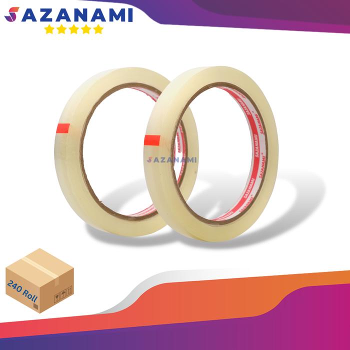 Jual 1 BOX isolasi bening 12MM x 72Y sazanami selotip solasi lakban ...