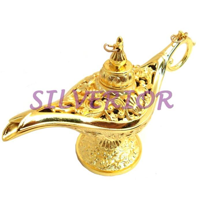 Jual Teko Lampu Cawan Cangkir Jin Ginnie Aladin Aladdin Emas Kilap ...