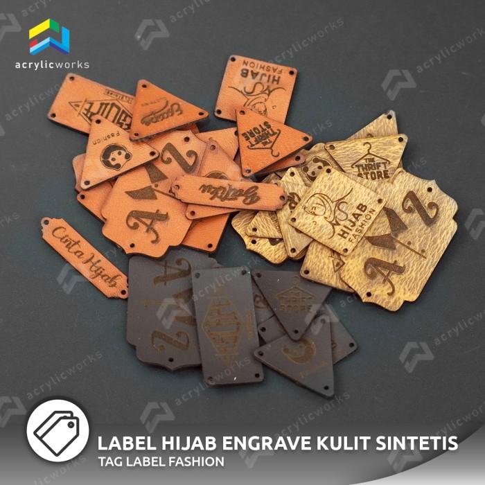 Jual Label Kulit Imitasi / Label Kulit Sintetis / Label Brand Custom ...