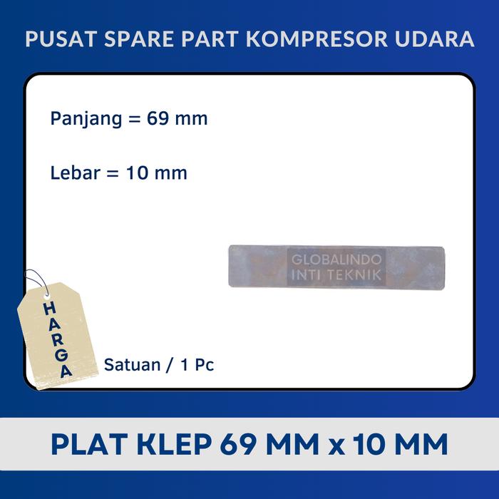 Jual Plat Klep Panjang Valve Plate Kompresor Angin 69 mm x 10 mm - Kota ...